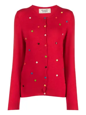 ALESSANDRO ENRIQUEZ Alessandro Enriquez Button-Embellished Wool-Blend Cardigan