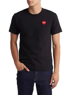 Play Comme Des Garcon Pixel Play Appliqué T-shirt Black