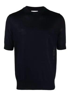 BALLANTYNE Fine-knit Wool T-shirt - Blue