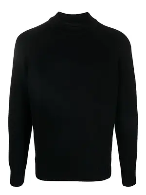 ZANONE Mock-neck Fine-knit Jumper - Black