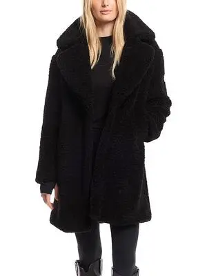 Sam. SAM. Sherpa Mid Length Coat Black