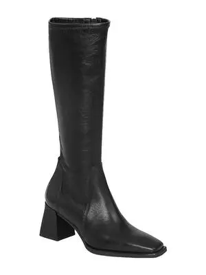 VAGABOND SHOEMAKERS Hedda Square Toe High Heel Boots - Black
