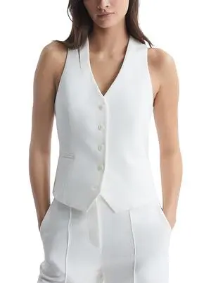 REISS Sienna Vest - White