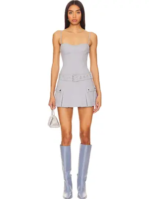 LOVERS AND FRIENDS Remy Mini Dress - Concrete