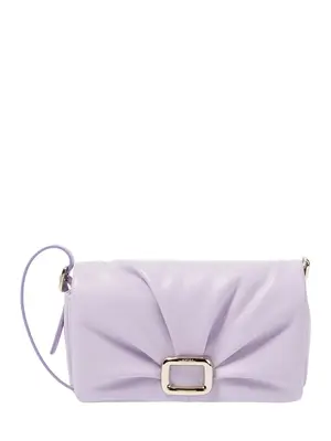 ROGER VIVIER Viv’ Choc Leather Phone Pouch - Purple