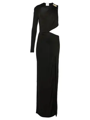Galvan Cutout One-shoulder Gown - Black