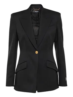 Versace Wool-blend Blazer - Black