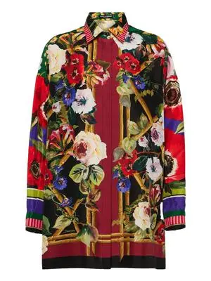 Dolce & Gabbana Silk Shirt Dress - Red