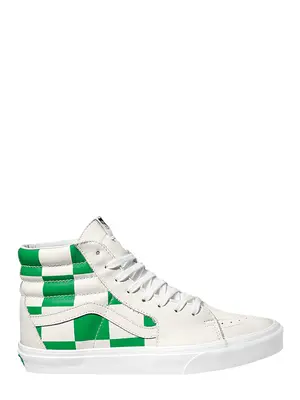 VANS Sk8-hi Leather Check Sneakers - White