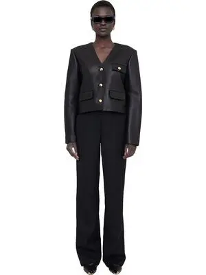ANINE BING Cara Leather Jacket - Black