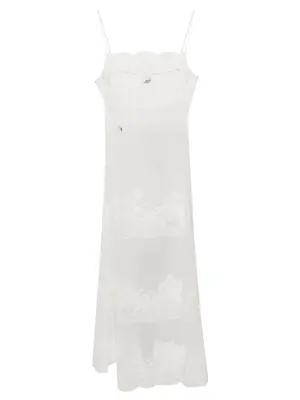Carine Gilson Lace-appliqué Maxi Dress - White