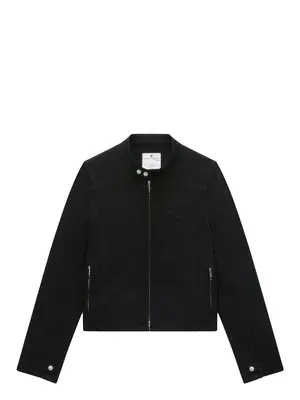 COURREGES Zip-up Denim Jacket - Black