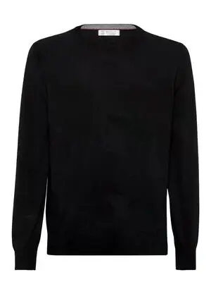 Brunello Cucinelli Crew Neck Cashmere Jumper - Black