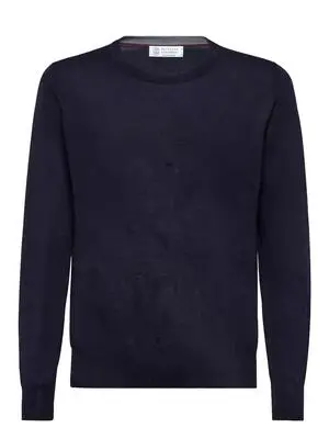 Brunello Cucinelli Crew-neck Long-sleeve Sweater - Blue