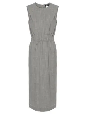 Fabiana Filippi Contrast-stitching Midi Dress - Grey