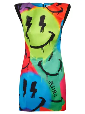 Philipp Plein Graphic-print Mini Dress - Yellow