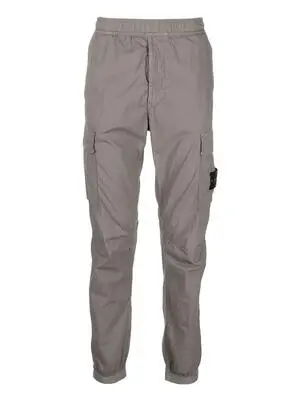 Stone Island Compass Appliqué Cargo Track Pants - Grey