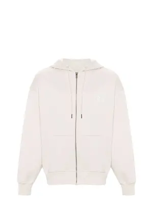DAILY PAPER Circle Cotton Zip-up Hoodie - Neutrals