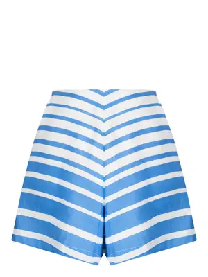 BAMBAH Sicily Striped Linen Shorts - Blue