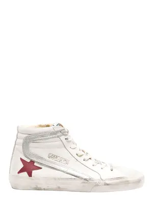 GOLDEN GOOSE Star-patch Lace-up Sneakers - White