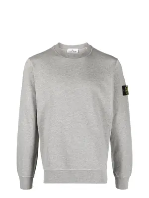 Stone Island Compass-badge Cotton Sweatshirt - Grey