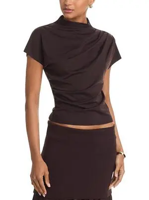 Line & Dot Lennon Top - Chocolate