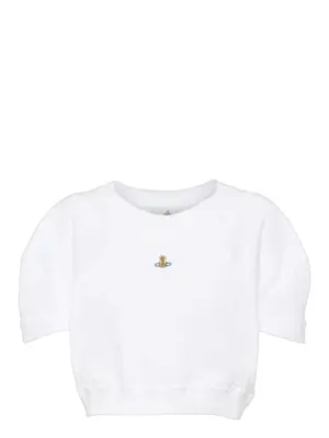 VIVIENNE WESTWOOD Orb Cropped T-shirt - White