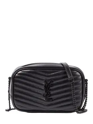 Saint Laurent Lou Mini Leather Shoulder Bag - Black