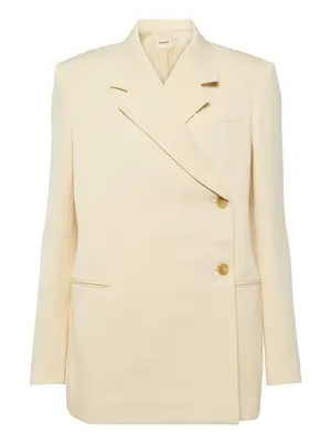 Khaite Otero Wool-blend Blazer - White