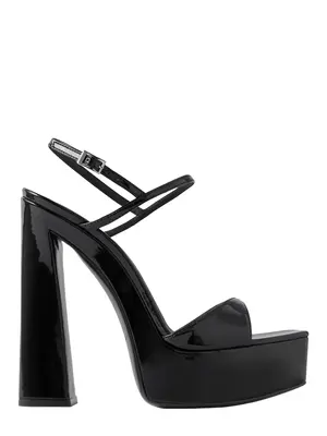 GIUSEPPE ZANOTTI Patent-leather Platform Sandals - Black