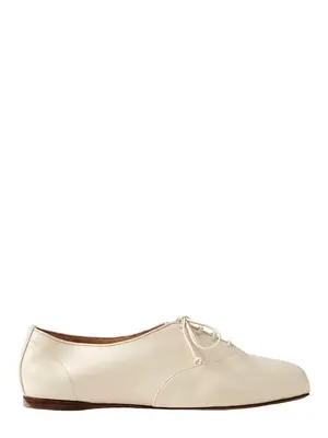 Gabriela Hearst Maya Leather Brogues - Cream