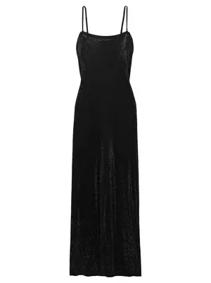 Alexander Wang Crystal-embellished Jersey Midi Dress - Black