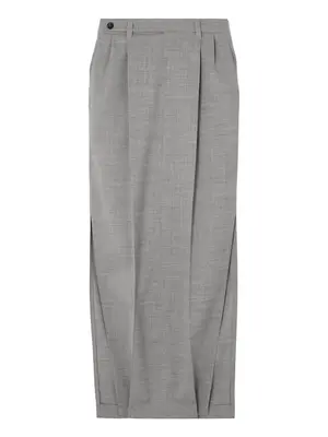 Brunello Cucinelli Pleated Maxi Skirt - Gray