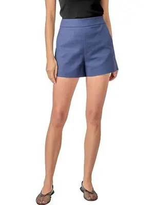 English Factory High-waisted Stretch Shorts - Navy
