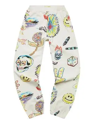 MARKET Smiley Coloring Book Aop Sweatpants - Cream