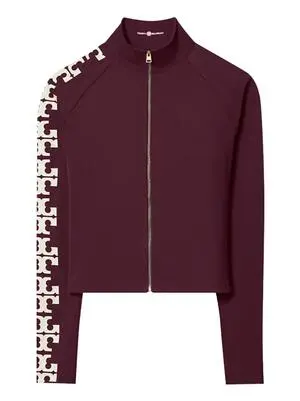 Tory Burch Nylon Logo Zip Top - Winetasting