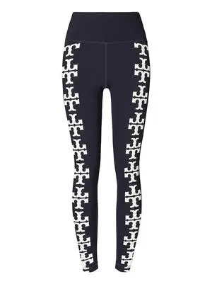 Tory Burch Compression Logo 7/8 Legging - Deep Navy