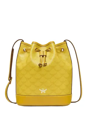 Mcm MCM Himmel Lauretos Drawstring Bucket Bag Yellow