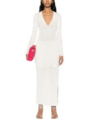 TOM FORD Pointelle-knit Maxi Dress - White