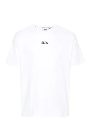 Gcds Logo-appliqqué Cotton T-shirt - White