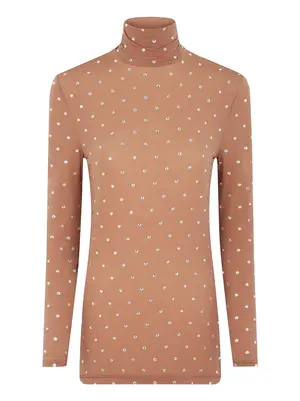 Rabanne Crystal-embellished Top - Neutrals