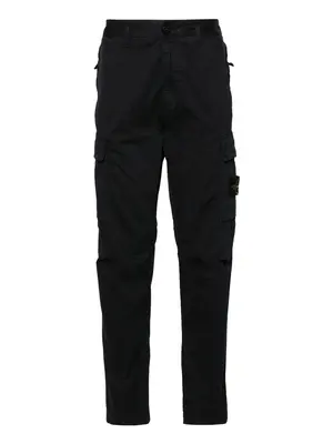 Stone Island Compass-badge Straight-leg Trousers - Blue