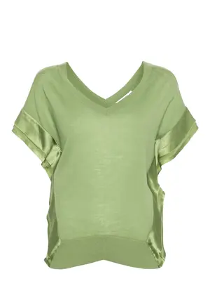 Dorothee Schumacher Glossy-appliqué Knitted Top - Green