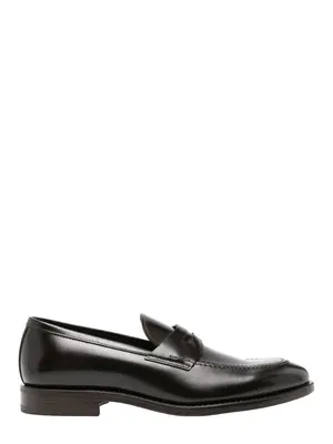 HENDERSON BARACCO Leather Penny Loafers - Brown