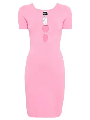 Dsquared2 Knitted Cut-out Mini Dress - Pink