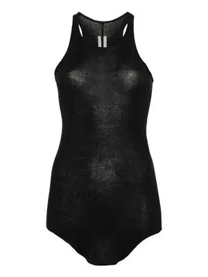 Rick Owens Ribbed Organic-cotton Top - Black