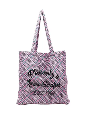 PHILOSOPHY DI LORENZO SERAFINI Philosophy Di Lorenzo Serafini Logo-Print Check Tote