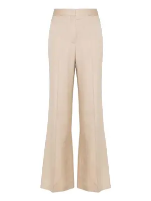 Stella McCartney High-waisted Flared Trousers - Neutrals