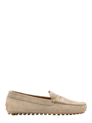 TOD'S Gommino Suede Driving Loafers - Brown