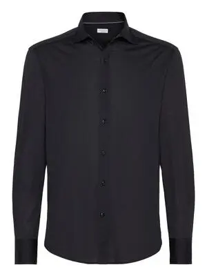 BRUNELLO CUCINELLI Silk-cotton Jersey Shirt